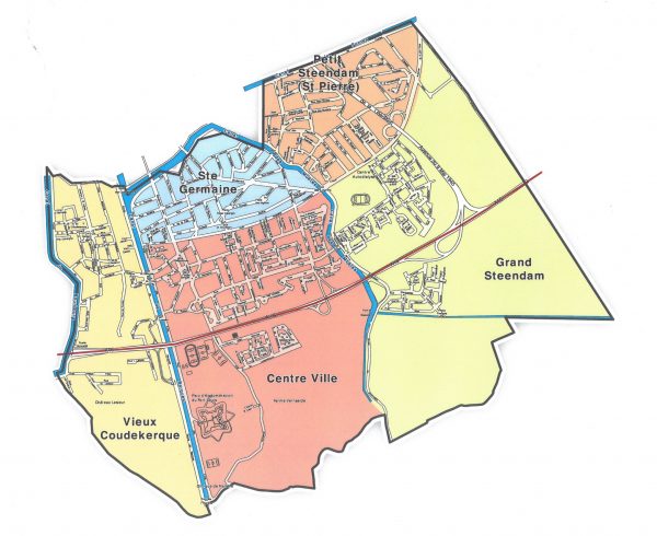 Carte de la ville de Coudekerque-Branche - Ville de Coudekerque-Branche